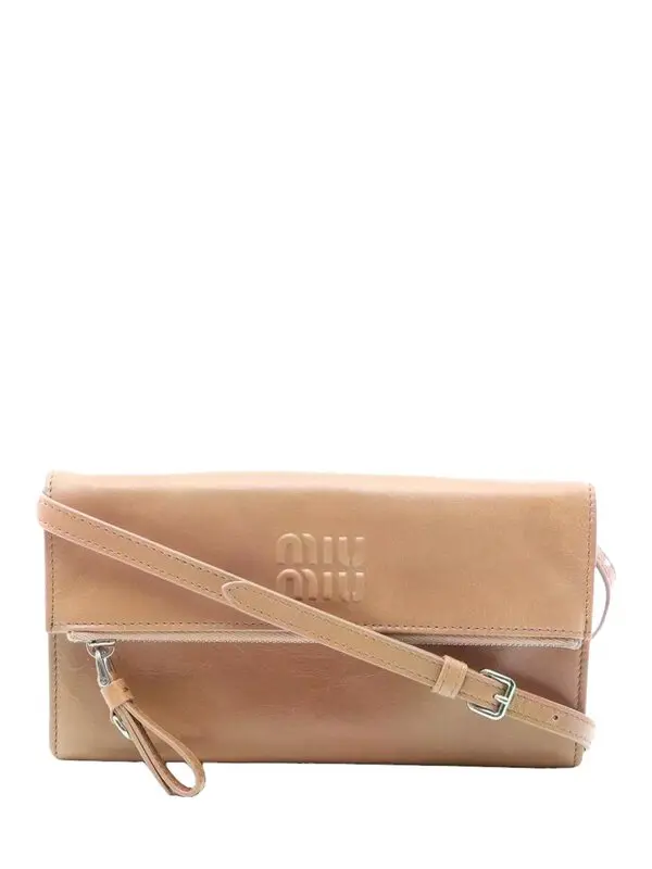 Miu Miu Vitello Shine Shoulder Bag - Neutrals