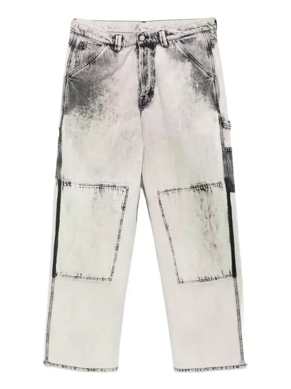 NINE:INTHE:MORNING Acid Wash Carpenter Jeans - Grey