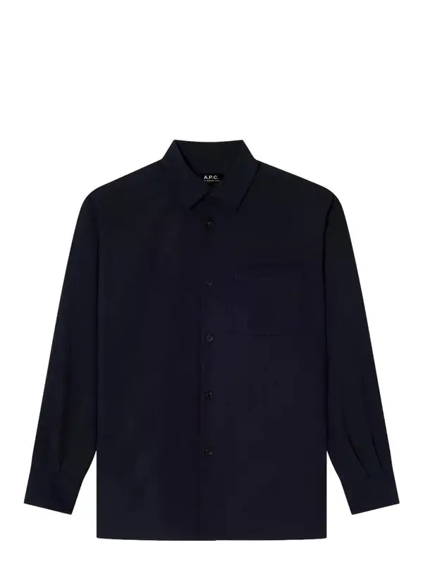 A.p.c. Button-up Chest-pocket Jacket - Blue
