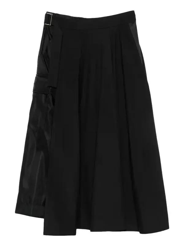 Sacai Belted Cargo Midi Skirt - Black