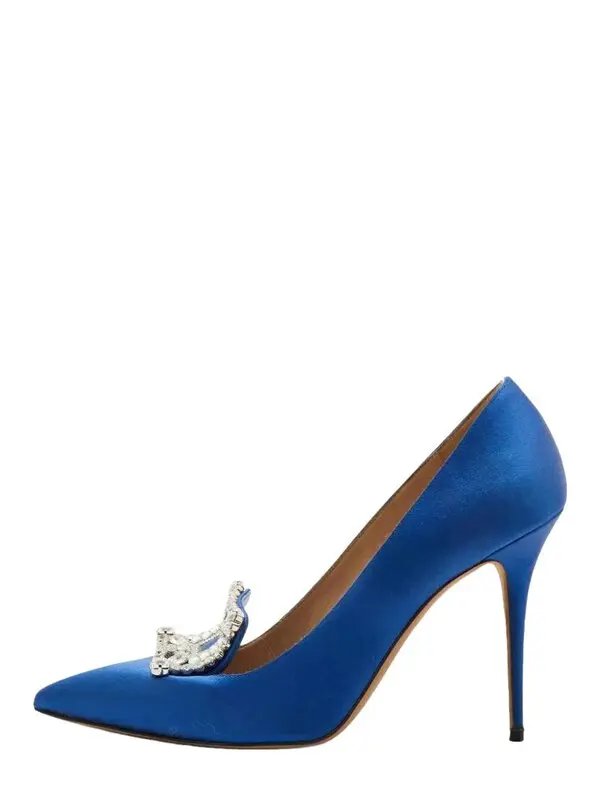 Manolo Blahnik Borlak Crystal-embellished Pumps - Blue