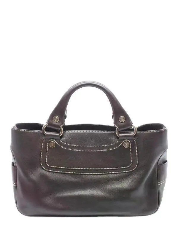 Celine 2000s Boogie Topstitching Tote Bag - Brown