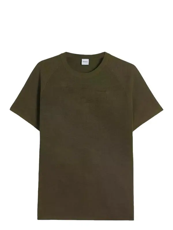 Aspesi Waffle-knit Raglan-sleeve T-shirt - Green