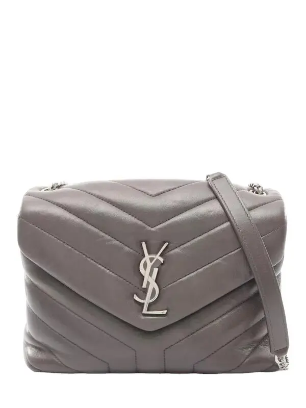 Saint Laurent Small Loulou Shoulder Bag - Grey