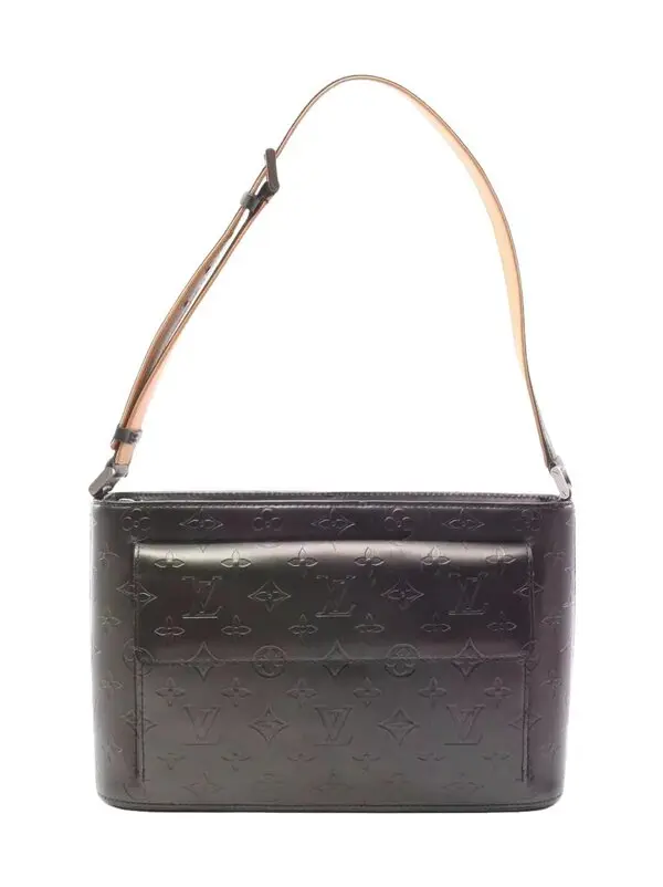 LOUIS VUITTON Monogram Mat Alston Shoulder Bag - Black