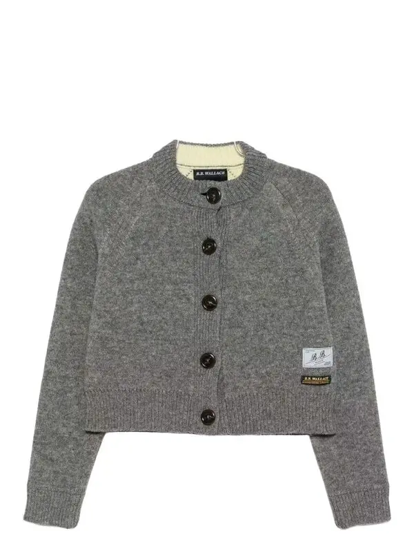 B.B. WALACE Sherman Button-up Cropped Cardigan - Grey