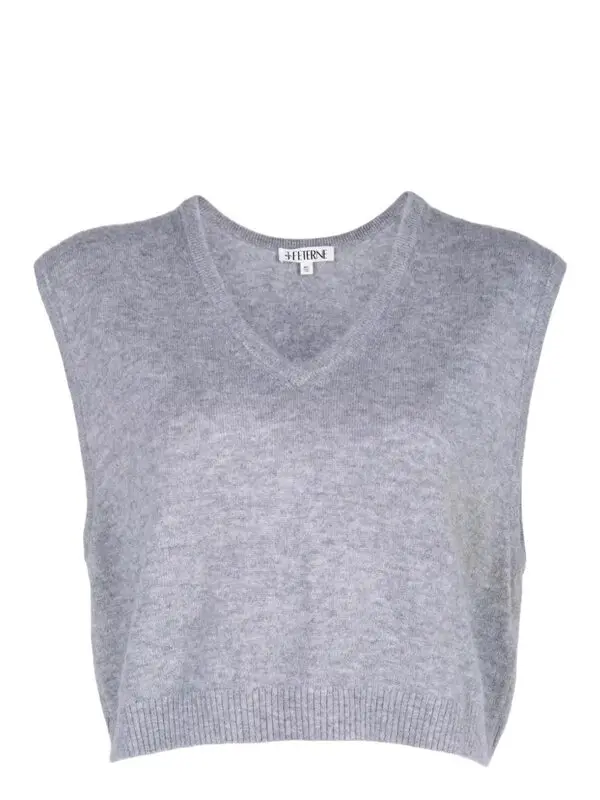 Eterne V-neck Knitted Vest - Grey