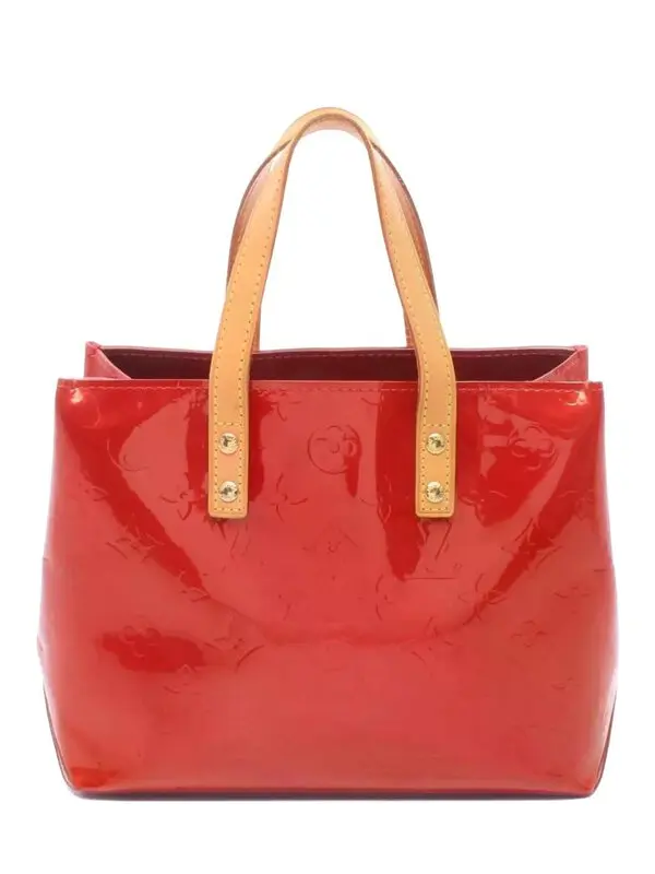 LOUIS VUITTON Monogram Vernis Pm Lead Tote Bag - Red