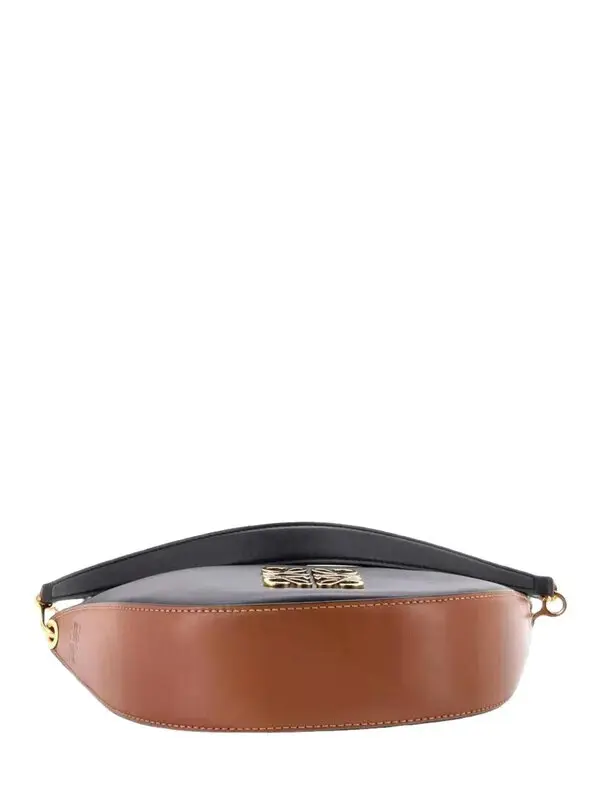 Loewe Luna Anagram Leather Small Hobo Bag - Black
