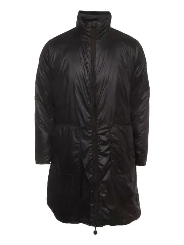 Emporio Armani Logo Embroidered Reversible Puffer Jacket - Black