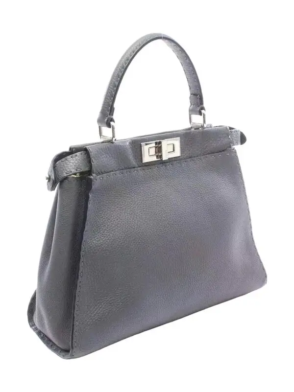 Fendi Selleria Peekaboo Top Handle Handbag - Grey