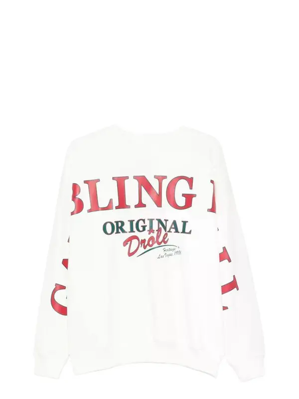Drole De Monsieur Logo Print Sweatshirt - White