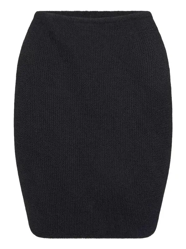 Hunza G Ribbed Mini Skirt - Black