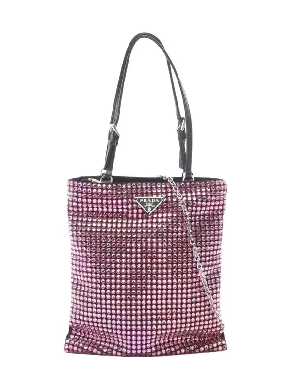 Prada Embellished Handbag - Pink