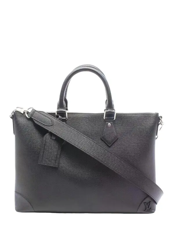LOUIS VUITTON Taiga Slim Briefcase Bag - Black
