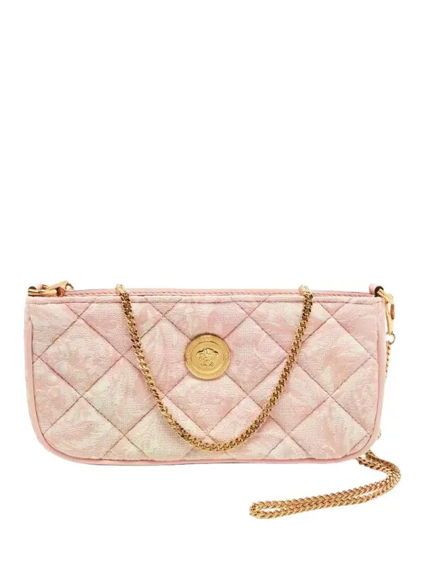 Versace Baroque Quilted Shoulder Bag - Pink