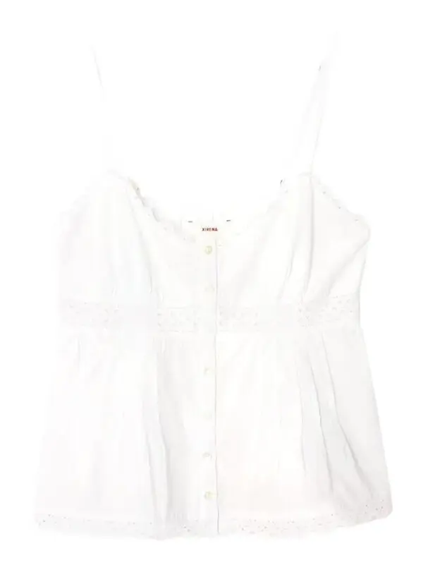 Xirena Alexia Broderie-anglaise Top - White