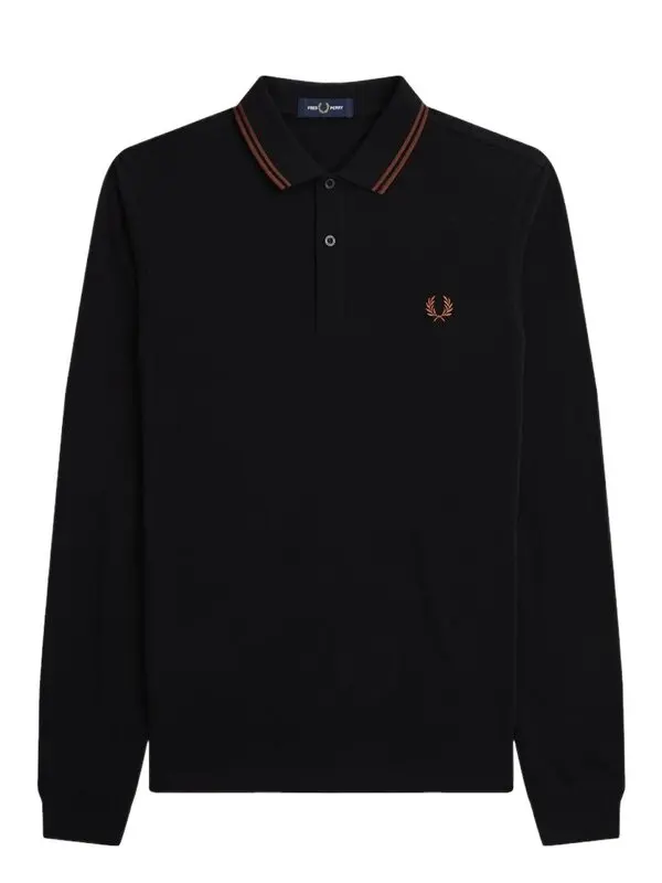 Fred Perry Long-sleeved Polo Shirt - Black