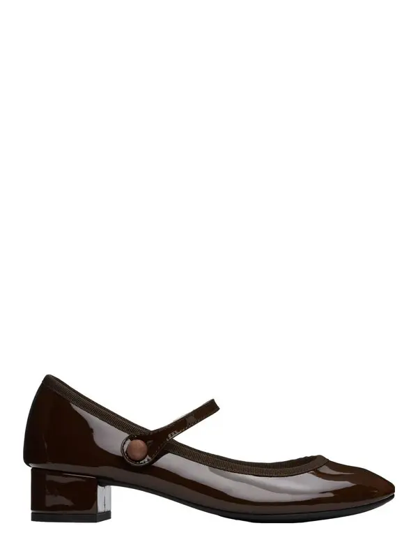 Repetto 30mm Babies Patent Leather Mary Jane Pumps - Brown