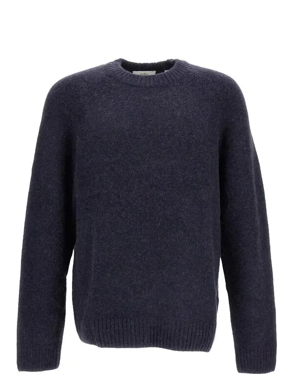 LES DEUX Soft Round Neck Sweater - Blu