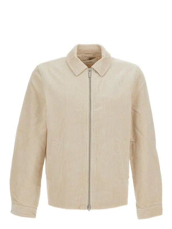 LES DEUX Corduroy Coach Jacket - Bianco