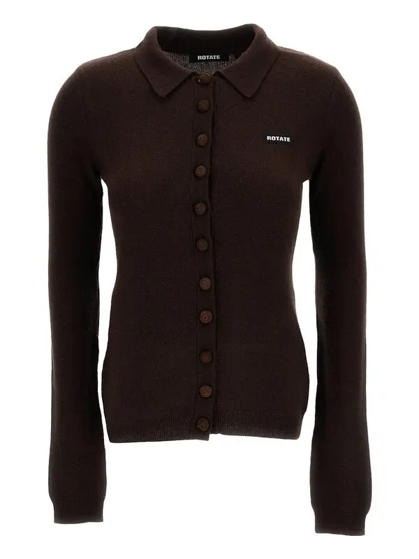 ROTATE BY BIRGER CHRISTENSEN Polo In Misto Lana E Cashmere - Marrone