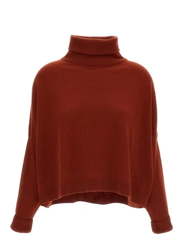 Dusan Cashmere Oversized Turtleneck Sweater - Arancione