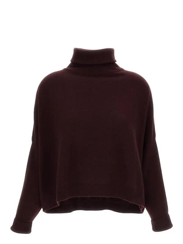 Dusan Oversized Turtleneck Sweater - Rosso