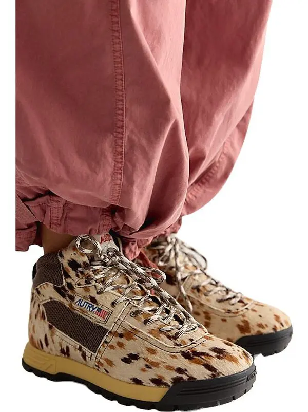 AUTRY Malga Mid Hiking Boots - Pony/fabric Cow/choc