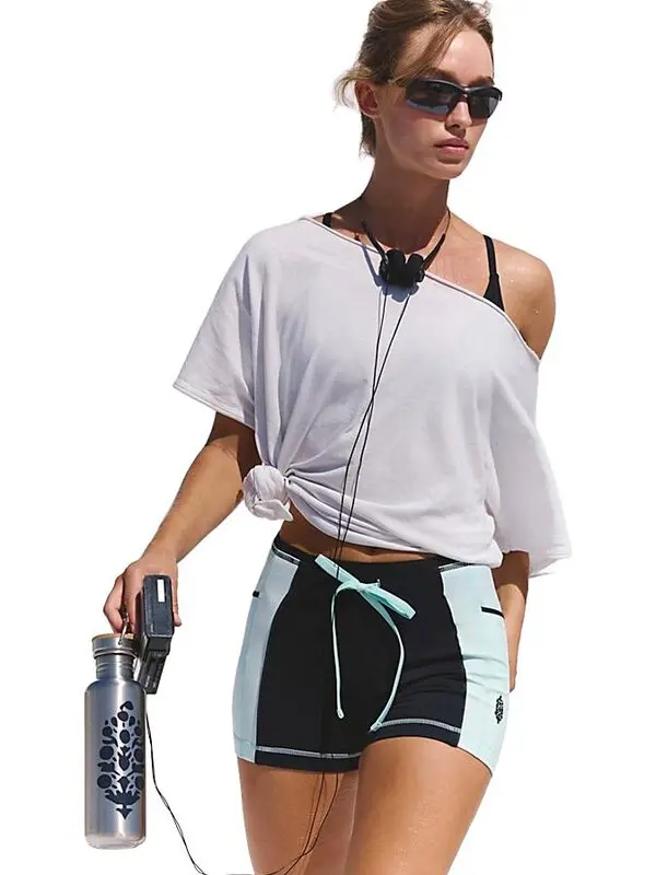 Free People Power Pace Run Shorts - Black Combo