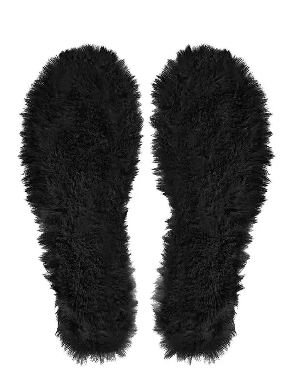NEW ORCHARD Classic Vegan Faux Fur Insulated Insoles - Black