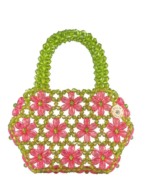 TILLIE BEADS Daisy Delight Mini Bead Bag - Pink