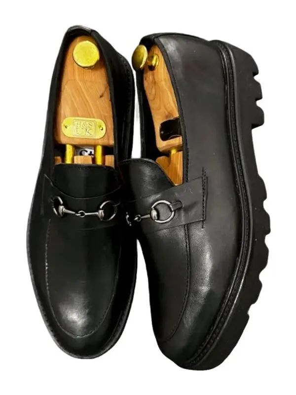 JPO Koch House Horsebit Platform Loafers - Black