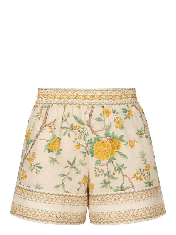 RAISHMA Raffey Cotton Printed Short - Yellow