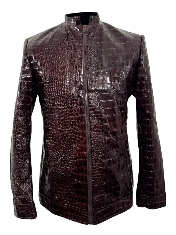 JPO Koch House Vegan Reptilian Leather Jacket - Red