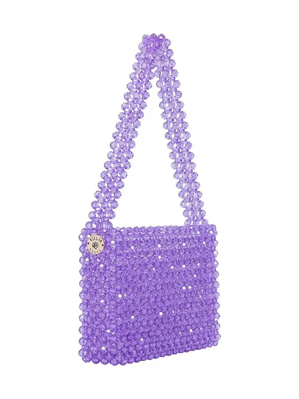 TILLIE BEADS Color Pop Beaded Shoulder Bag - Purple