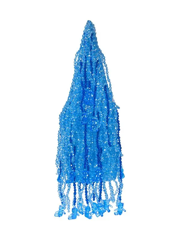 TILLIE BEADS Teddy Charm Beaded Handbag - Blue
