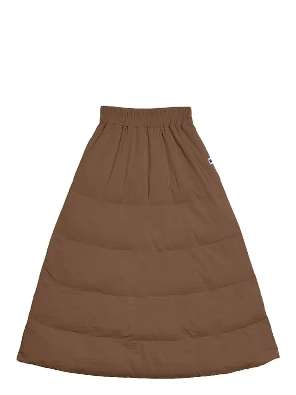 NEW ORCHARD Quilted Vegan Skirt - Brown