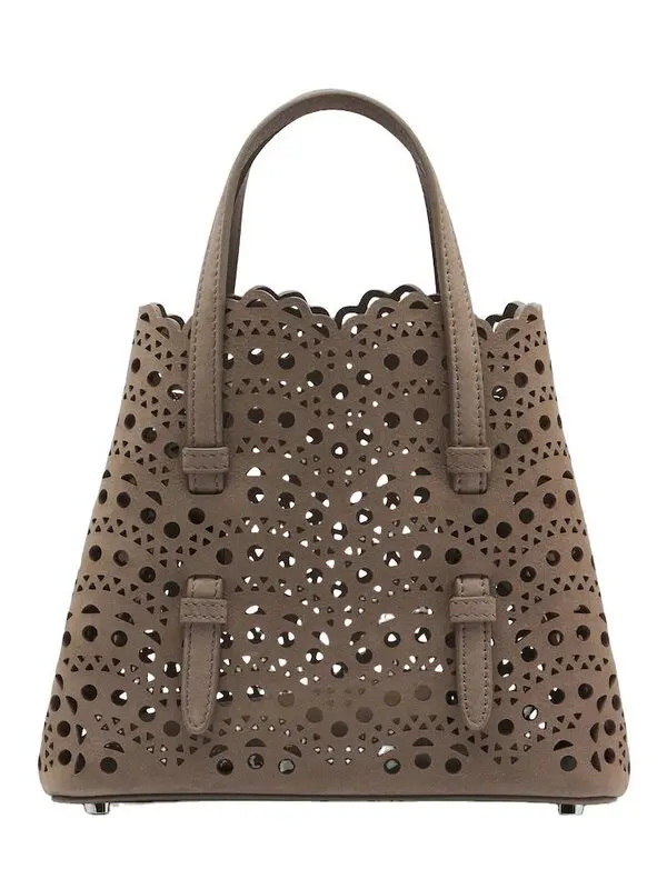 Alaïa Mina 20 Vienne Suede Bag - Beige