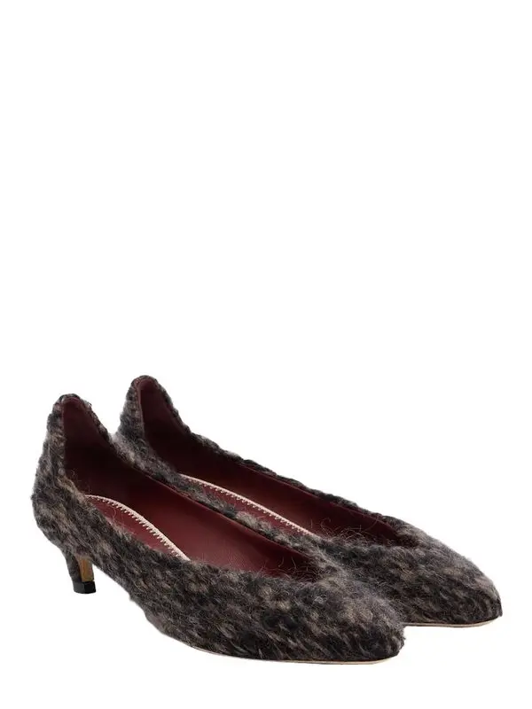 Magda Butrym Knitted Leather-lined Pumps - Brown
