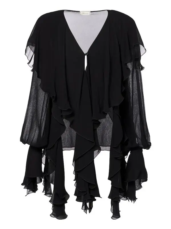 Blumarine Ruffled Blouse - Black