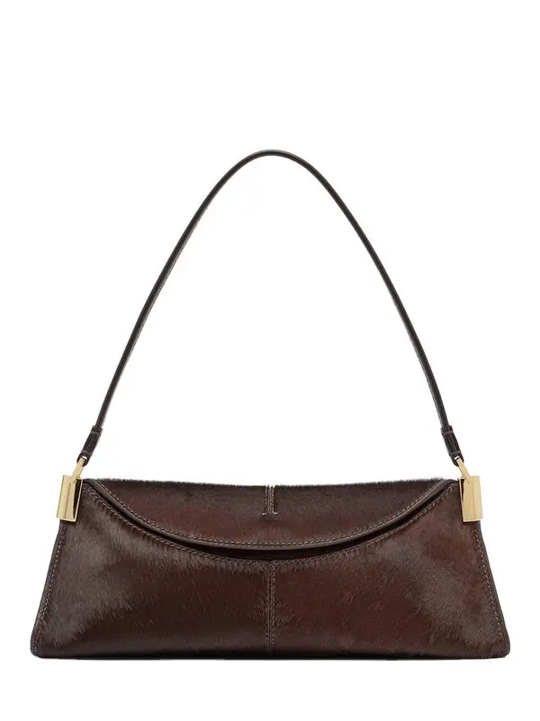 Balmain Calf Hair Shoulder Bag - Brown