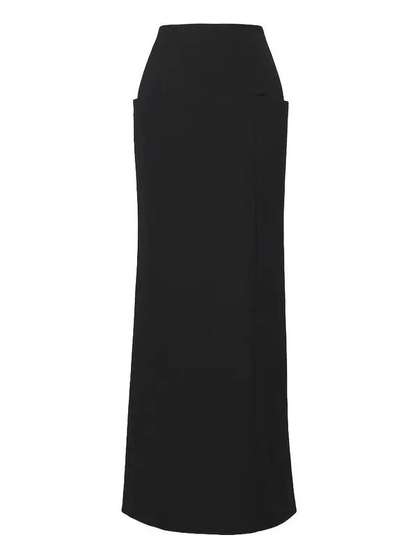 Alaïa Wool Maxi Skirt - Black