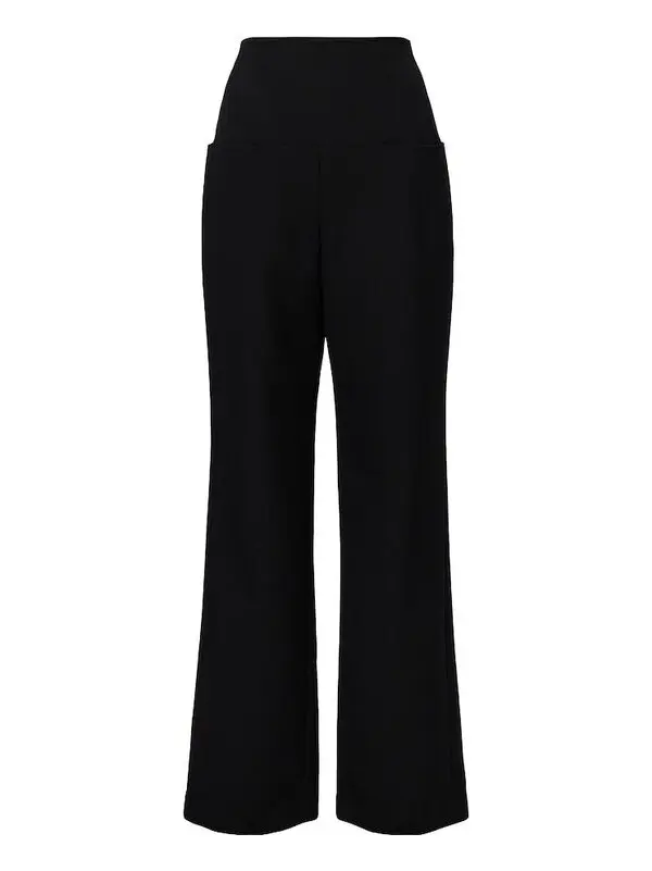 Alaïa Wool Straight Leg Trousers - Black
