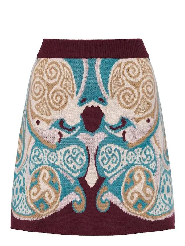 La DoubleJ Alchemy Jacquard Wool Miniskirt - Multicoloured