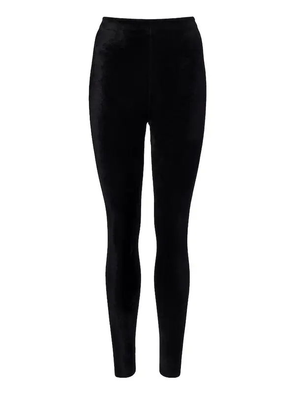 Alaïa Velvet Leggings - Black