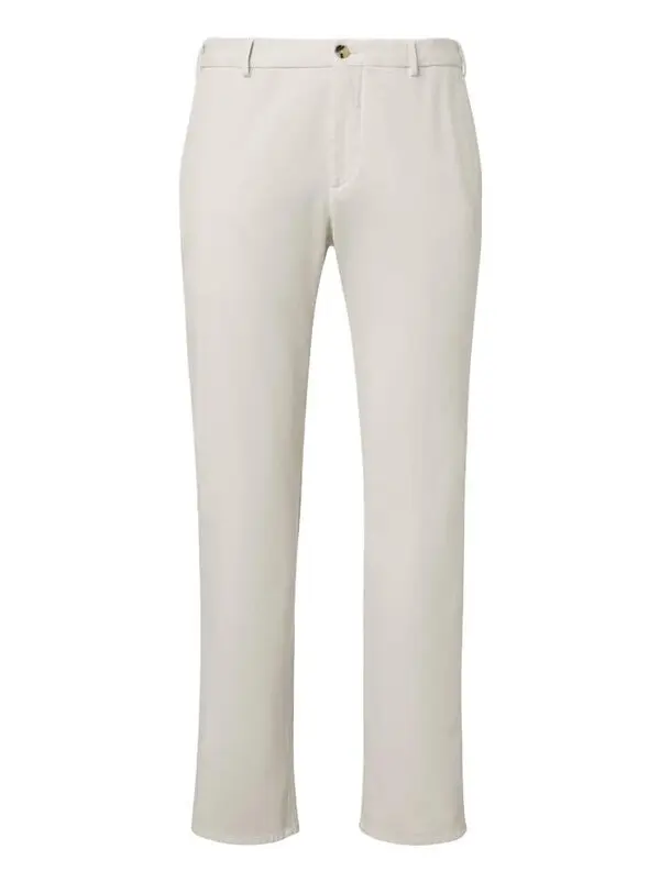 Agnona Cotton-blend Chinos - White