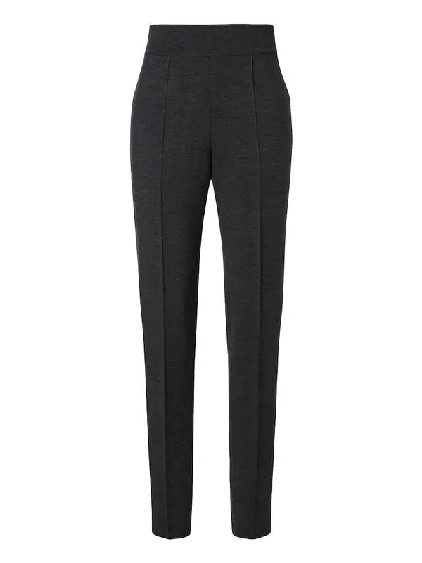 Alaïa Knitted Wool-blend Tapered Pants - Grey