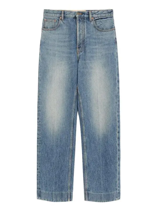 Valentino Garavani Five-pocket Washed Effect Trousers - Denim