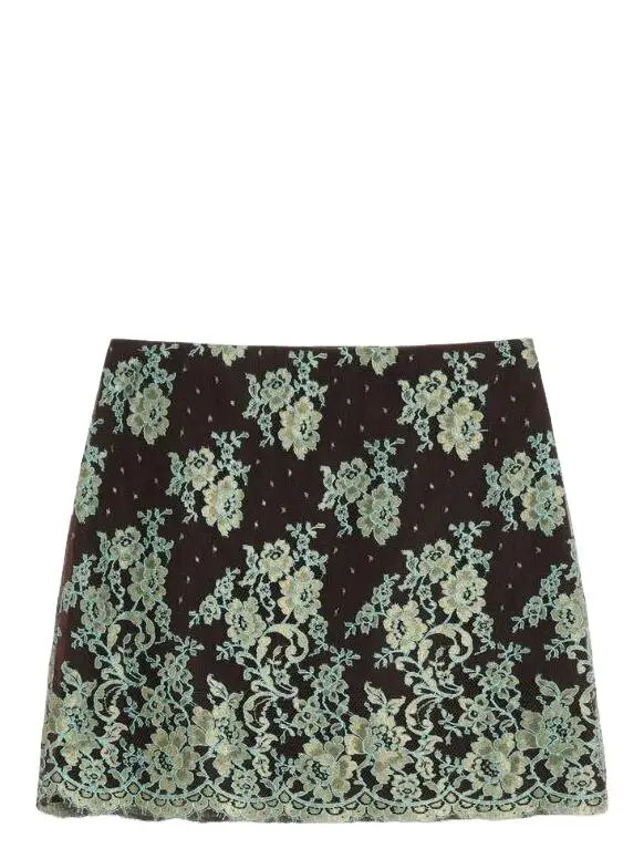 Valentino Garavani Short Lace Skirt - Black